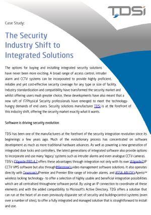 The Security Industry Shift to Integrated Solutions